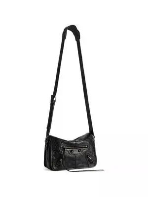 Balenciaga Small Le City Flap Messenger Bag - Black