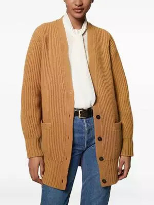 Another Tomorrow Ribbed Knit Cashmere Cardigan