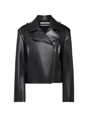 Another Tomorrow Smooth Texture Moto Jacket