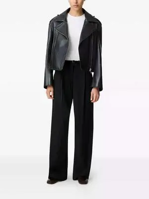 Another Tomorrow Smooth Texture Moto Jacket