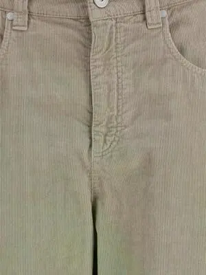 Brunello Cucinelli Ribbed Texture Monili Detail Trousers - Neutrals