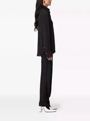 Another Tomorrow Detachable Bandana Blouse - Black