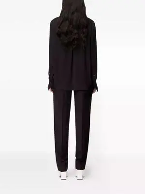 Another Tomorrow Detachable Bandana Blouse - Black