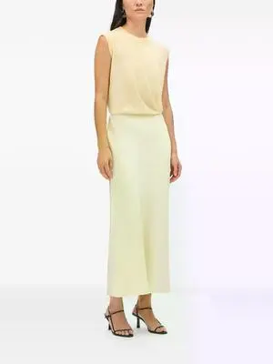 Another Tomorrow Bias-cut Midi Skirt