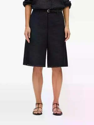 Another Tomorrow Gingham Bermuda Shorts