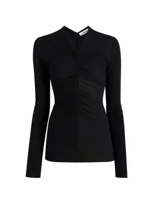 Another Tomorrow Long-sleeve Top With Front Zip