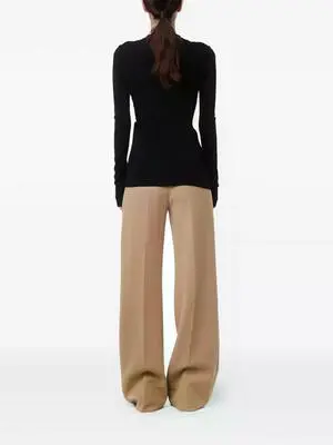 Another Tomorrow Long-sleeve Top With Front Zip