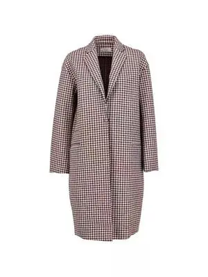 Vintage Houndstooth Single-breasted Coat