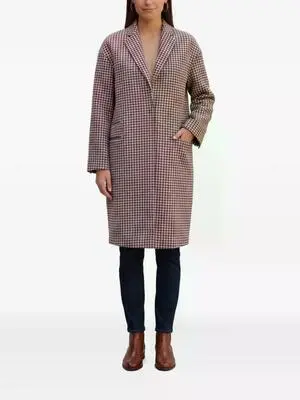 Vintage Houndstooth Single-breasted Coat