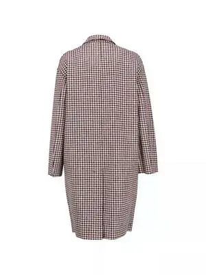 Vintage Houndstooth Single-breasted Coat