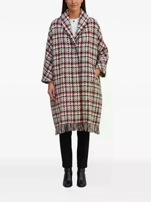 Ermanno Scervino Houndstooth Pattern Single-breasted Coat