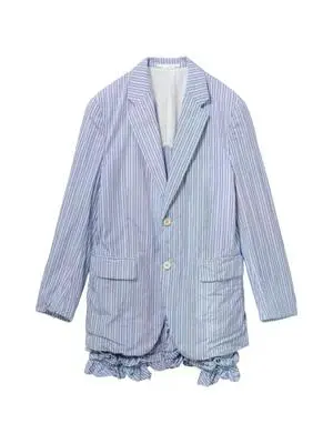 Comme Des Garçons Striped Blazer - Blue