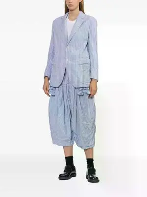 Comme Des Garçons Striped Blazer - Blue