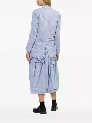 Comme Des Garçons Striped Blazer - Blue