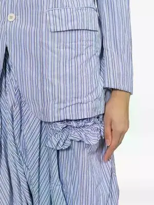 Comme Des Garçons Striped Blazer - Blue