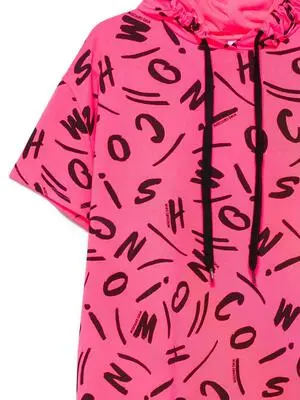 Moschino Print Hooded Mini Dress