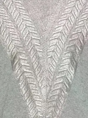 D.exterior Metallic Cable-knit Sweater