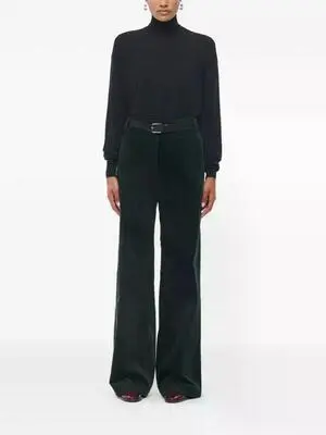 Another Tomorrow Fine-knit Turtleneck Long-sleeve Top