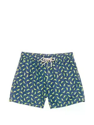 MC2 SAINT BARTH Lizard-print Swim Shorts