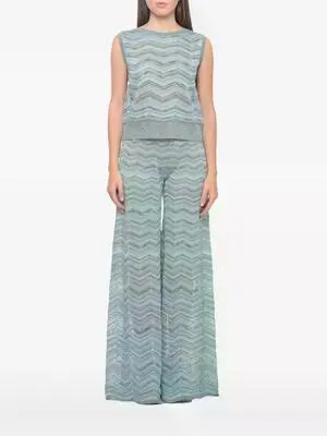 D.exterior Sleeveless Chevron Knit Sweater