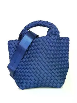 NAGHEDI Mini St. Barths Woven Top-handle Tote Bag - Blue