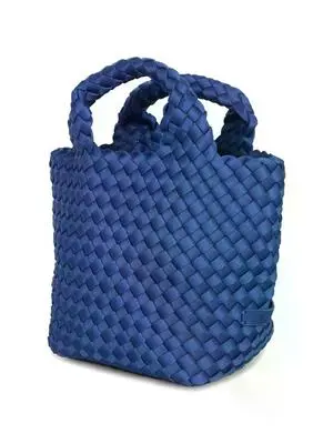 NAGHEDI Mini St. Barths Woven Top-handle Tote Bag - Blue