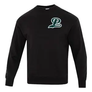 PUMA Team Crew Logo Sweatshirt 'black Green