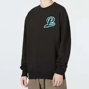 PUMA Team Crew Logo Sweatshirt 'black Green