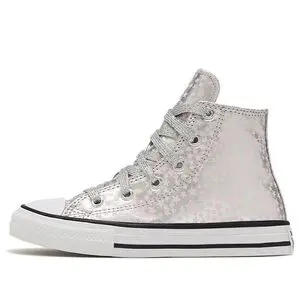 CONVERSE Chuck Taylor All Star High Top With Star Print - Silver/pink