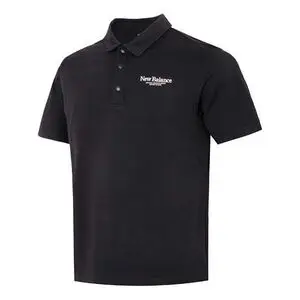 NEW BALANCE Logo Polo T-shirt Asia Sizing 'black White