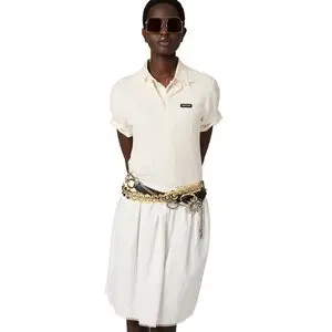 Miu Miu Cashmere And Silk Polo Sweater - White
