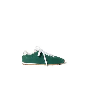 Miu Miu Plume Suede Lace-up Sneakers - Oleander Green