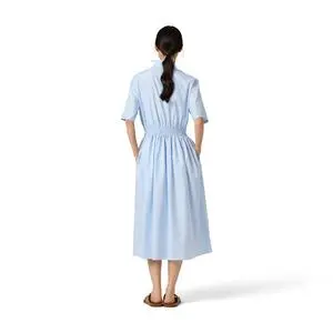 Miu Miu Gingham Check Shirt Dress With Embroidered Logo