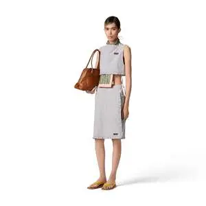 Miu Miu Ruched Check Skirt