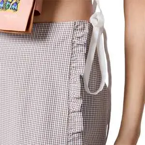 Miu Miu Ruched Check Skirt