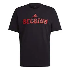 Adidas Fifa World Cup 2022 Belgium T-shirt 'black Red - Black/red