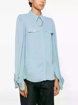 Elisabetta Franchi Chain Detail Long Sleeve Blouse