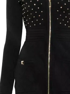 Elisabetta Franchi Stud-embellished Diamond-quilted Mini Dress