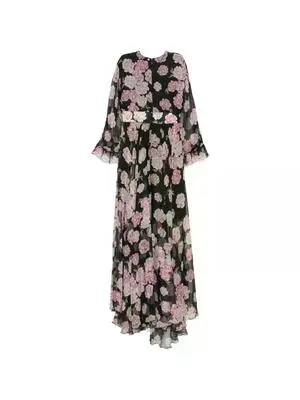 ALESSANDRO LEGORA Floral Print Ruffled Maxi Dress