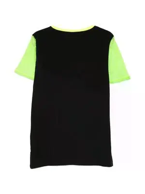 Moschino Mesh-sleeve Logo T-shirt