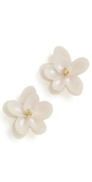 Baublebar Rachel Flower Stud Earrings - White