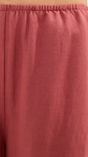 LE BOP Kelsey Cropped Mid Rise Pants - Marsala