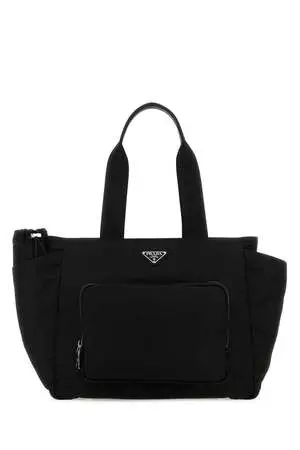 Prada Nylon Shopping Bag - Black