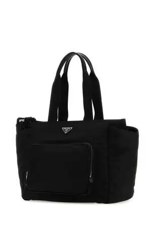 Prada Nylon Shopping Bag - Black