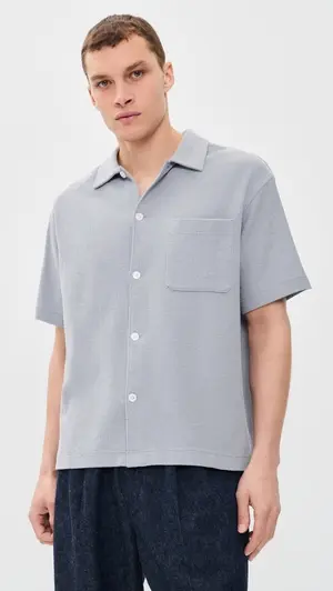 FRAME Textured Button Down Shirt