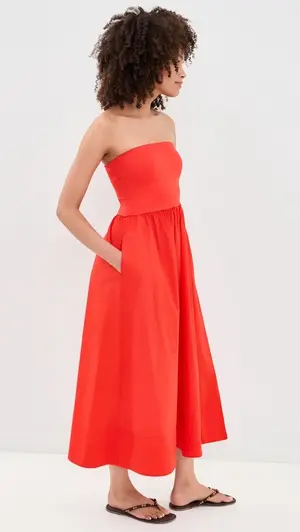 Z Supply Sunsought Strapless Midi Dress