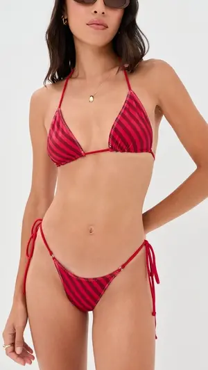 Frankies Bikinis Nick Satin Bikini Top
