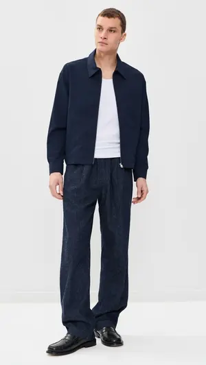 FRAME Seersucker Blouson Jacket