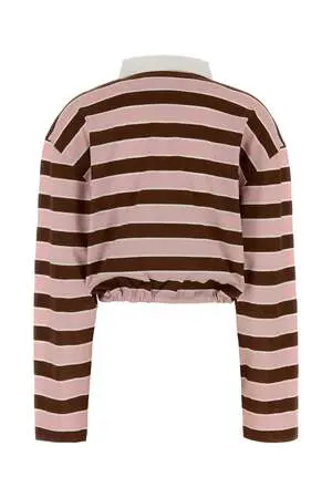 Prada Embroidered Cotton Oversize Polo Shirt