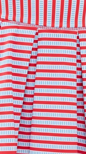 Addison Bay Pleated Racquet Skort With Stripe Print